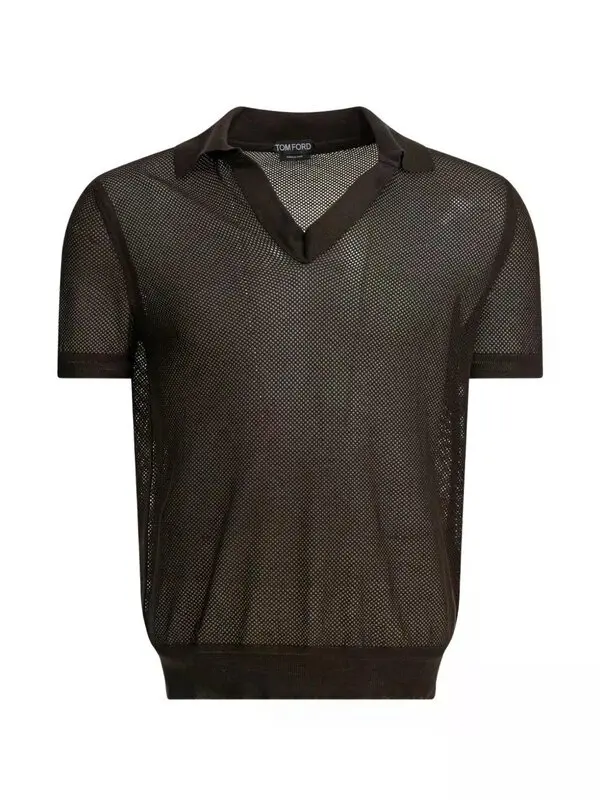 TOM FORD V-neck Mesh T-shirt
