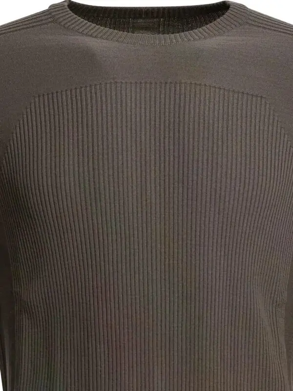Rick Owens Ribbed Panelled Sweater - Brown