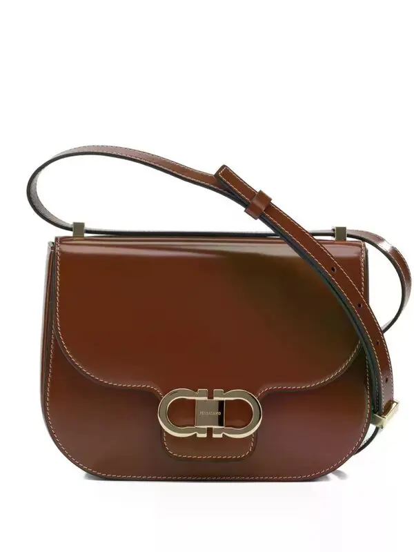 FERRAGAMO Double Gancini Shoulder Bag