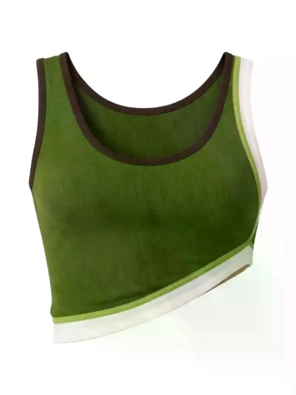 Christopher Esber Asymmetric Ribbed Tank Top