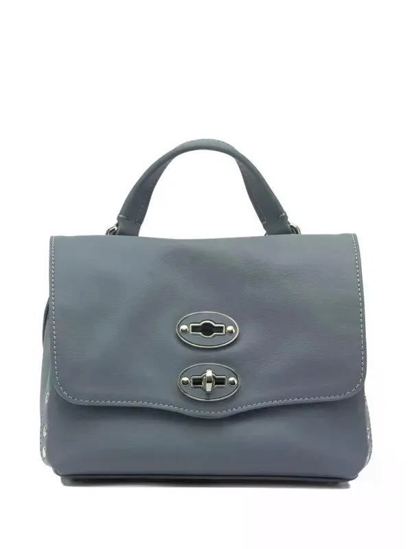 ZANELLATO Studded-lock Leather Baby Postina Tote Bag - Blue