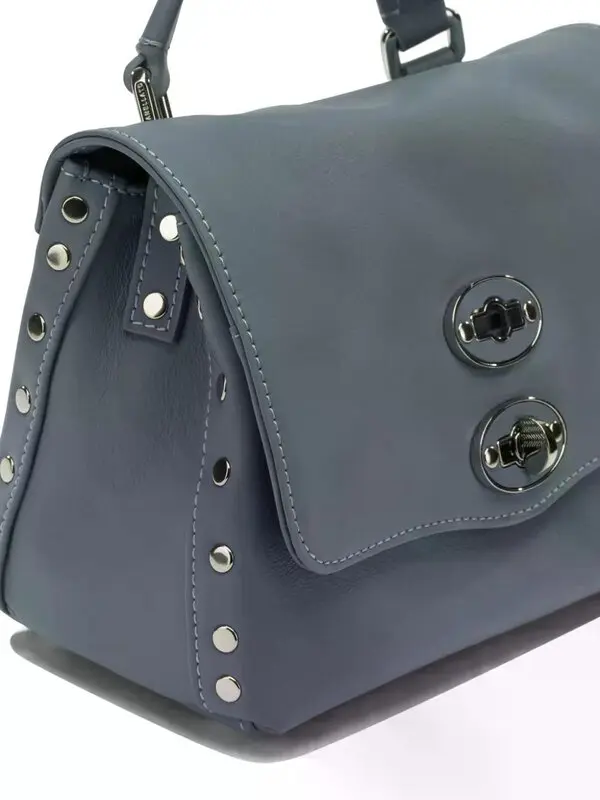 ZANELLATO Studded-lock Leather Baby Postina Tote Bag - Blue