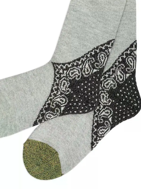 Kapital Paisley Socks - Grey