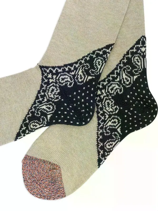 Kapital Patterned Socks - Neutrals