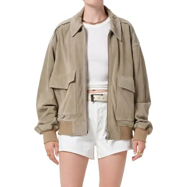 Citizens Of Humanity Vivienne Suede Jacket - Deep Olive Md