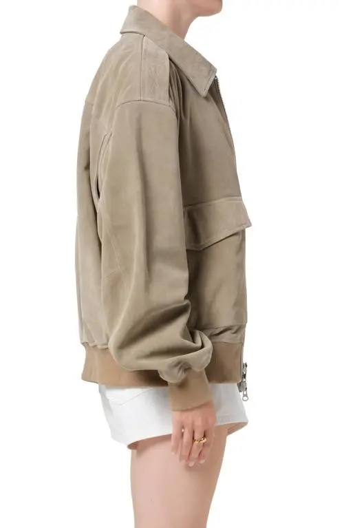 Citizens Of Humanity Vivienne Suede Jacket - Deep Olive Md