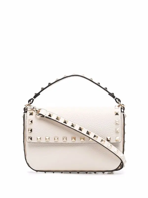 Valentino Garavani Rockstud Leather Mini Bag - White