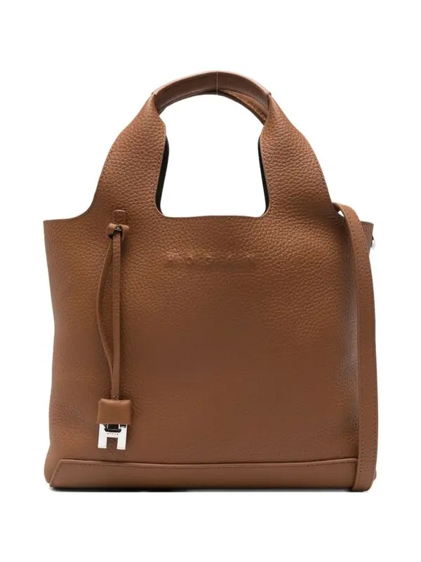 Hogan Leather Tote - Brown