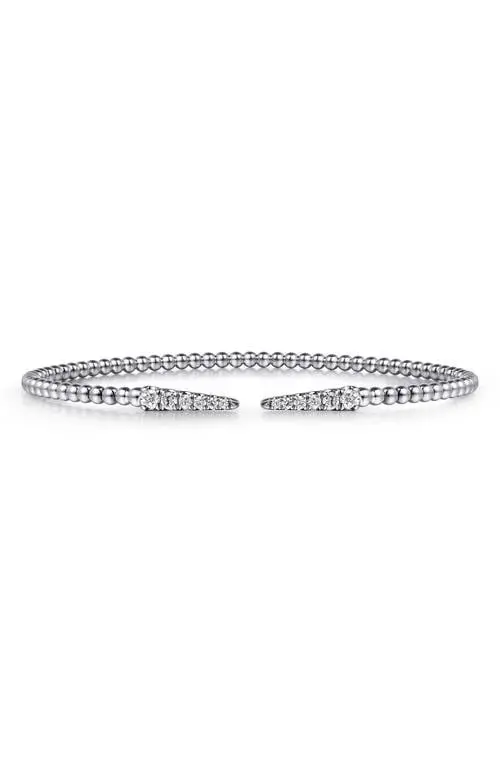 GABRIEL & CO. Diamond Beaded Cuff Bracelet - White Gold
