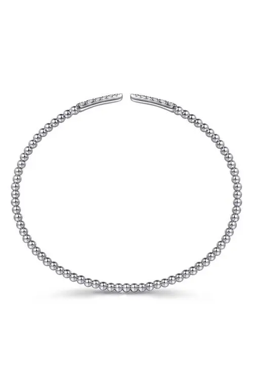 GABRIEL & CO. Diamond Beaded Cuff Bracelet - White Gold