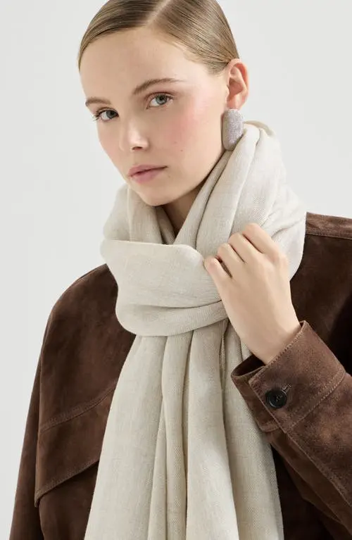 Brunello Cucinelli Sparkling Linen Scarf