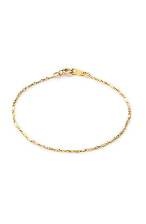 ANA LUISA Solid Yellow Singapore Chain Bracelet - Gold