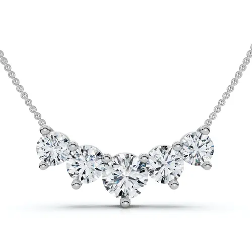 BLISS DIAMOND 3ct Lab Grown Diamond Pendant Necklace - White Gold