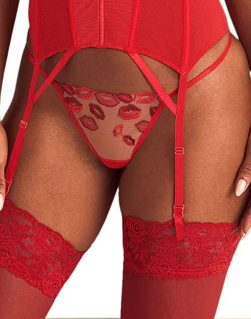 ADORE ME Besos G-string Panties - Dark Red