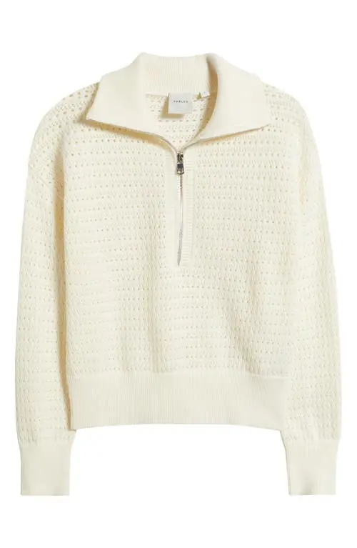 Varley Darla Half Zip Sweater - Egret