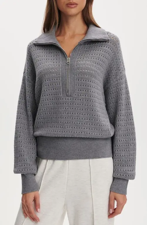 Varley Darla Half Zip Sweater - Silver Filigree