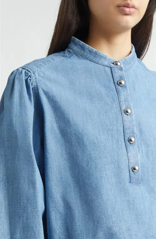 Altuzarra Margot Crop Chambray Top