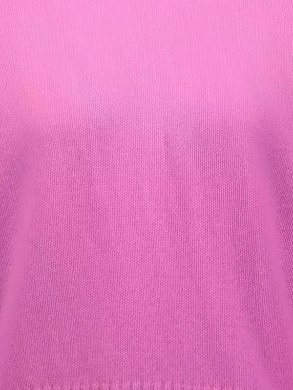 ALLUDE Short-sleeve Cashmere Sweater - Pink