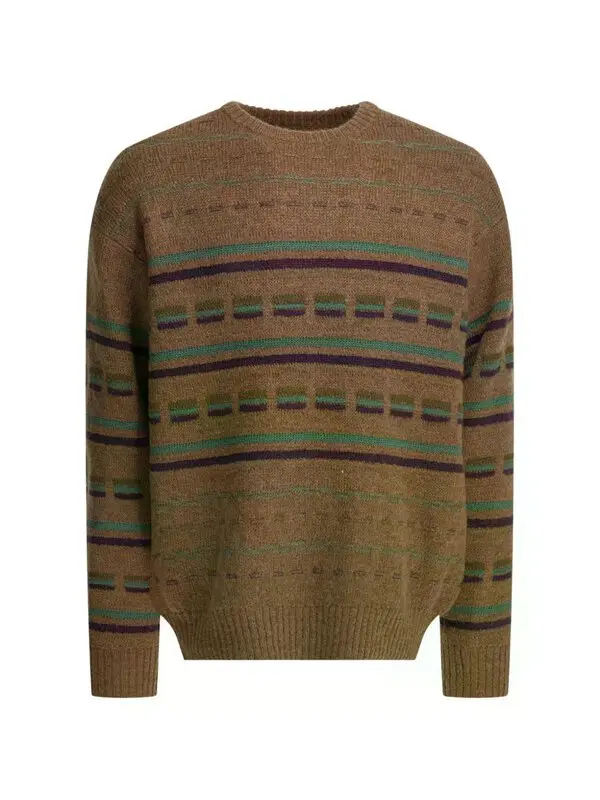 BEAMS Striped Crew-neck Sweater