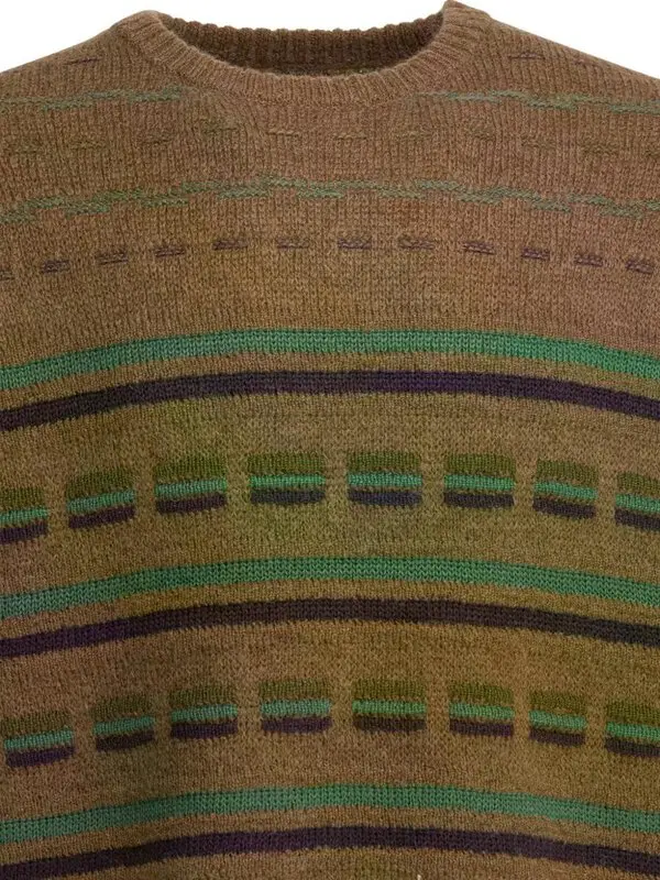 BEAMS Striped Crew-neck Sweater