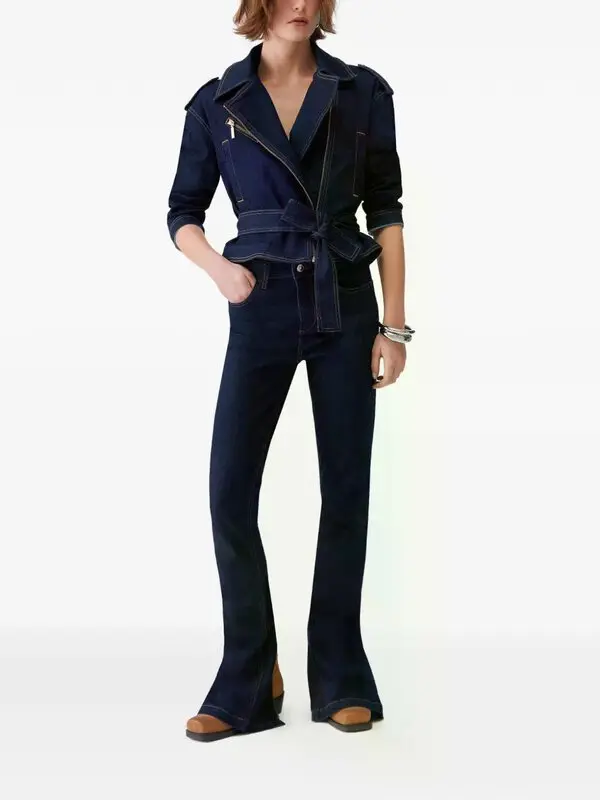Liu Jo Belted Biker Denim Jacket