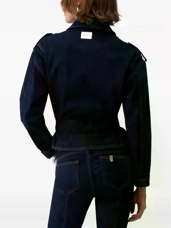 Liu Jo Belted Biker Denim Jacket