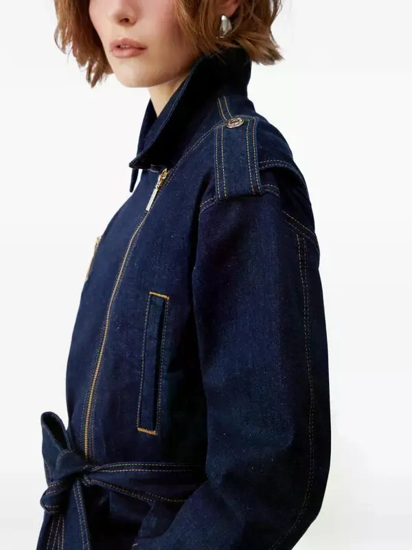 Liu Jo Belted Biker Denim Jacket