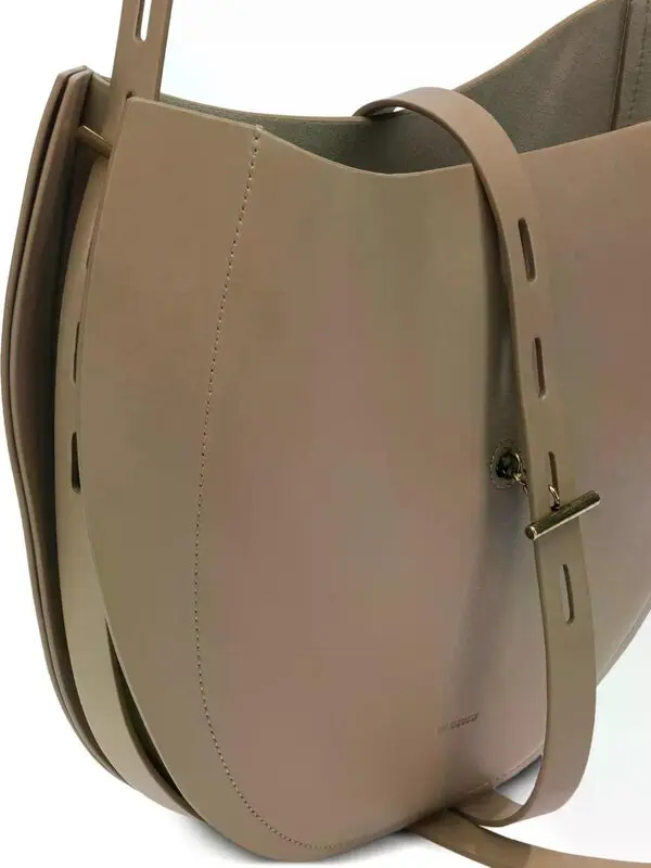 MINOBOSSI Half-circle Leather Shoulder Bag