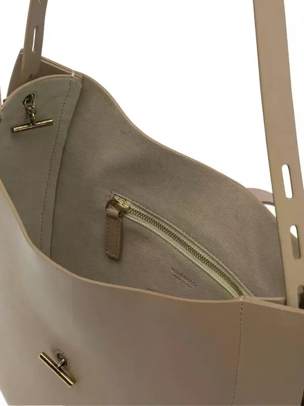 MINOBOSSI Half-circle Leather Shoulder Bag