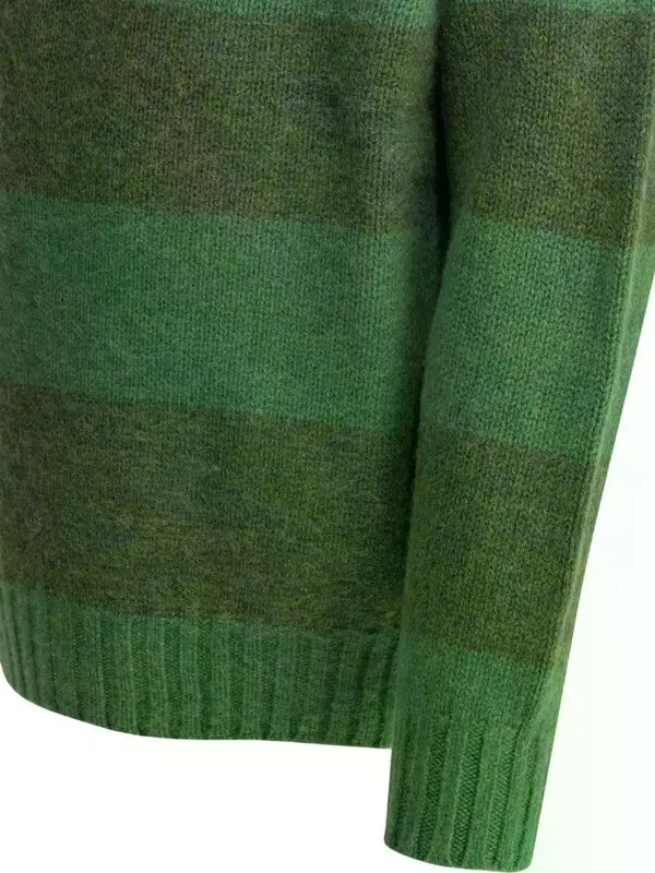 BEAMS Striped Crew Neck Sweater