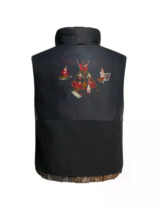 Kapital Bandana Patchwork Gilet - Brown
