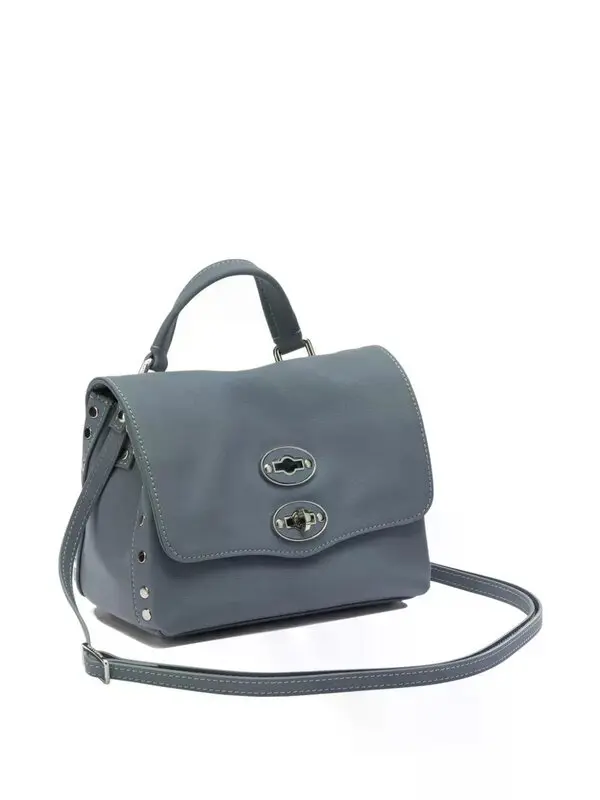 ZANELLATO Studded-lock Leather Baby Postina Tote Bag - Blue
