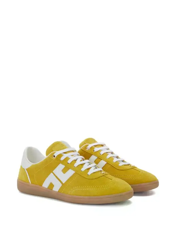 Elisabetta Franchi Logo-detail Leather Sneakers - Yellow
