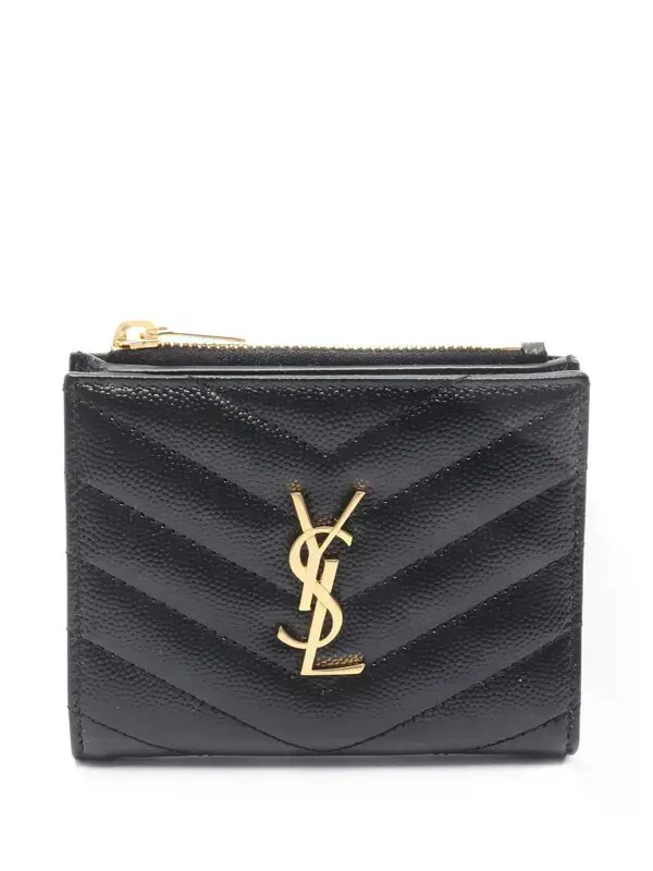Saint Laurent 2020s Monogram Bifold Wallet - Black