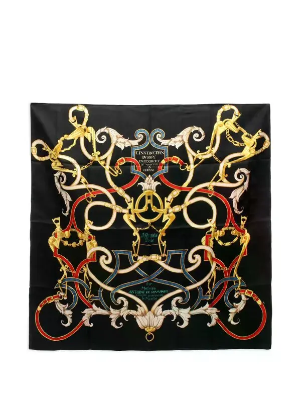 Hermès 1990s Silk Scarf - Black
