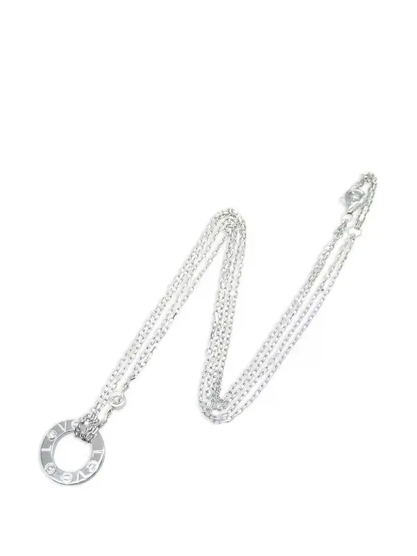 CARTIER 2010s Love Circle Diamond Necklace - Silver
