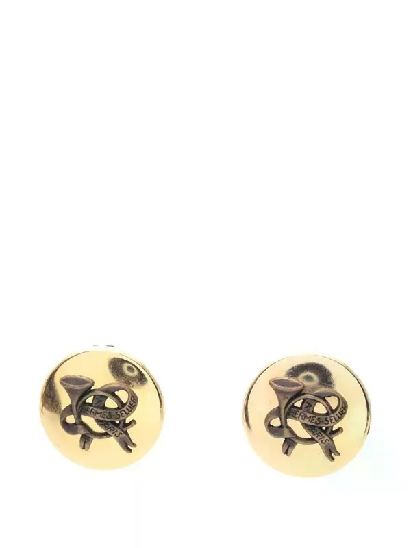Hermès Round Clip-on Earrings - Gold