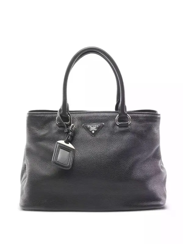 Prada 2010s Logo-plaque Tote Bag