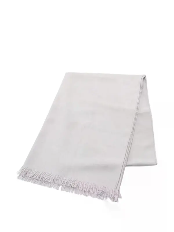 Prada 2010s New Libris Fringed Scarf - Grey