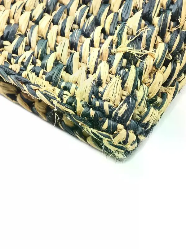Balenciaga Raffia And Leather Basket Handbag