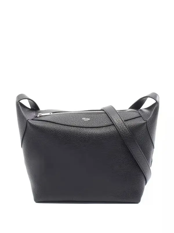 Celine Leather Shoulder Bag - Black