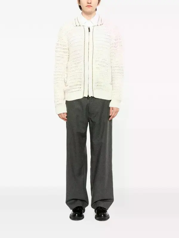 Canali Knitted Zip Cardigan