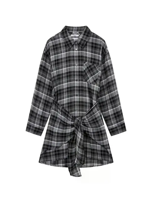STUDIO TOMBOY Checked Shirt With Wrap Design