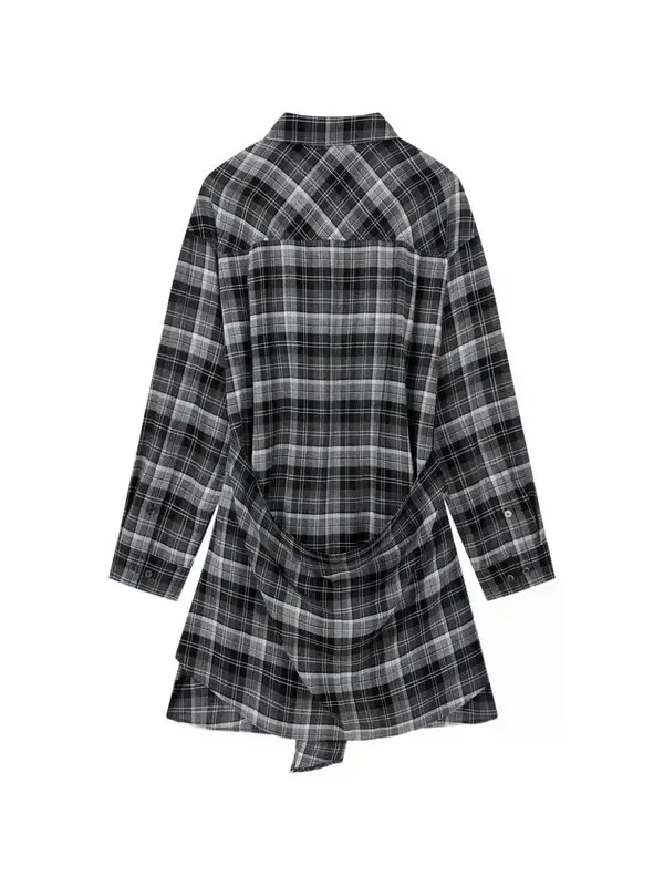 STUDIO TOMBOY Checked Shirt With Wrap Design