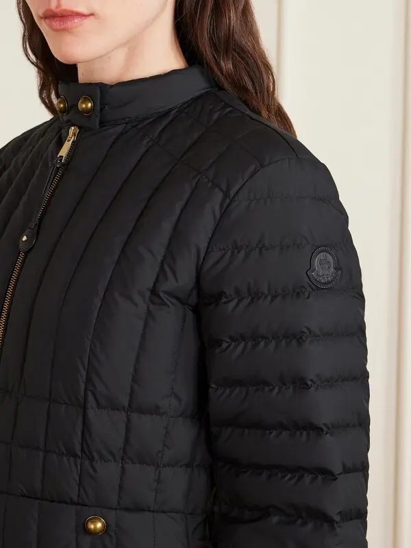 Moncler Hooded Appliquéd Padded Quilted Shell Down Coat