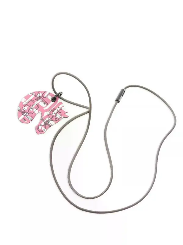 Hermès Tattersall Enamel Necklace - Pink