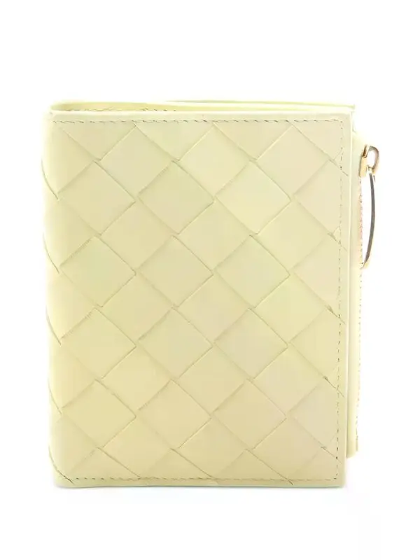 Bottega Veneta 2020s Intrecciato Bi-fold Wallet - Yellow