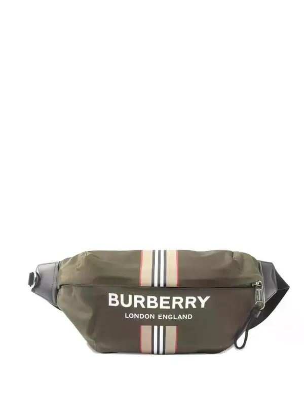 Burberry Leather Body Bag - Green