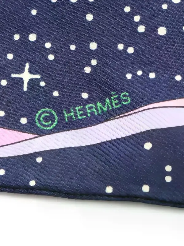Hermès 2010s Space Derby Ribbon Scarf