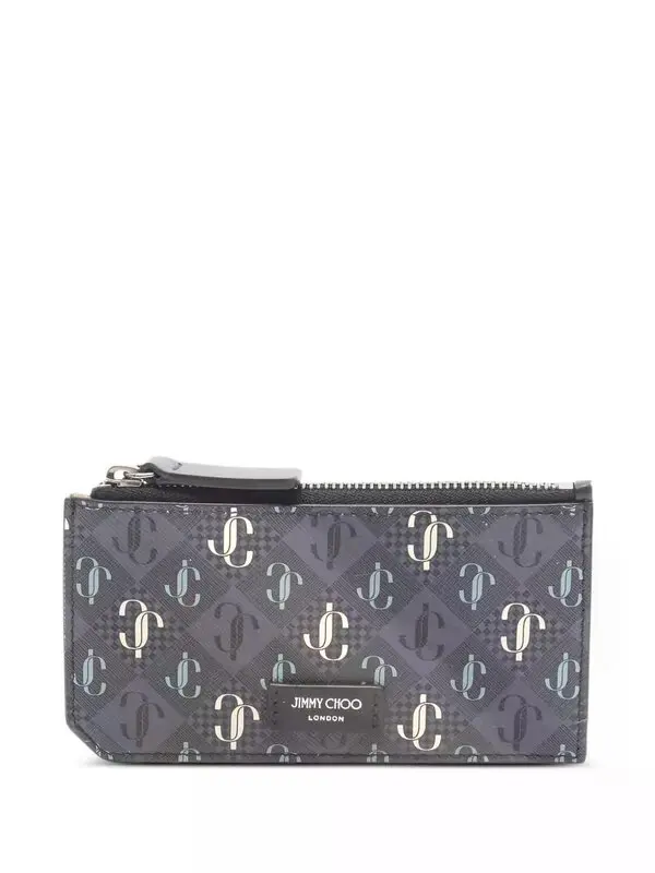 JIMMY CHOO 2000s Logo-pattern Wallet - Black